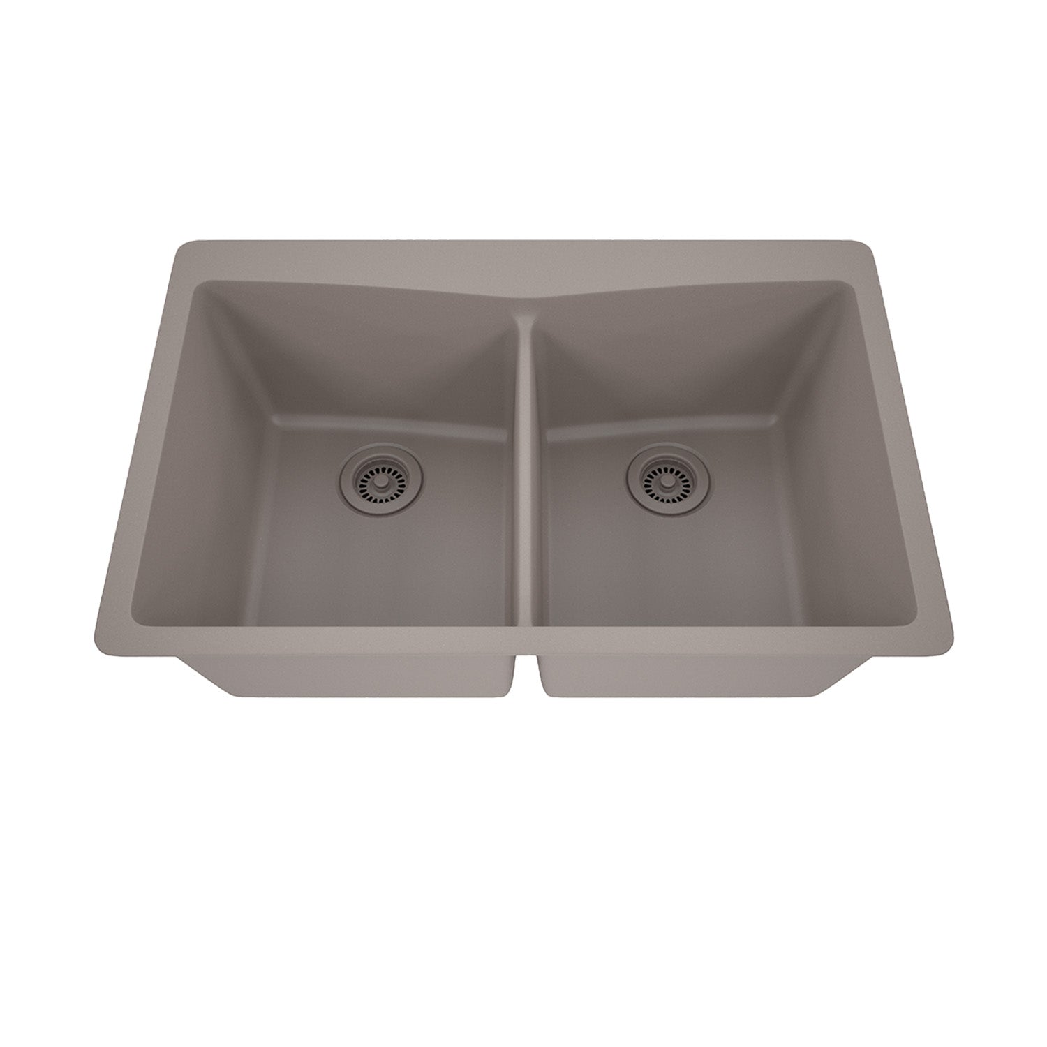 33-Inch LEXICON Platinum Quartz Composite Drop-in/Undermount Double ...